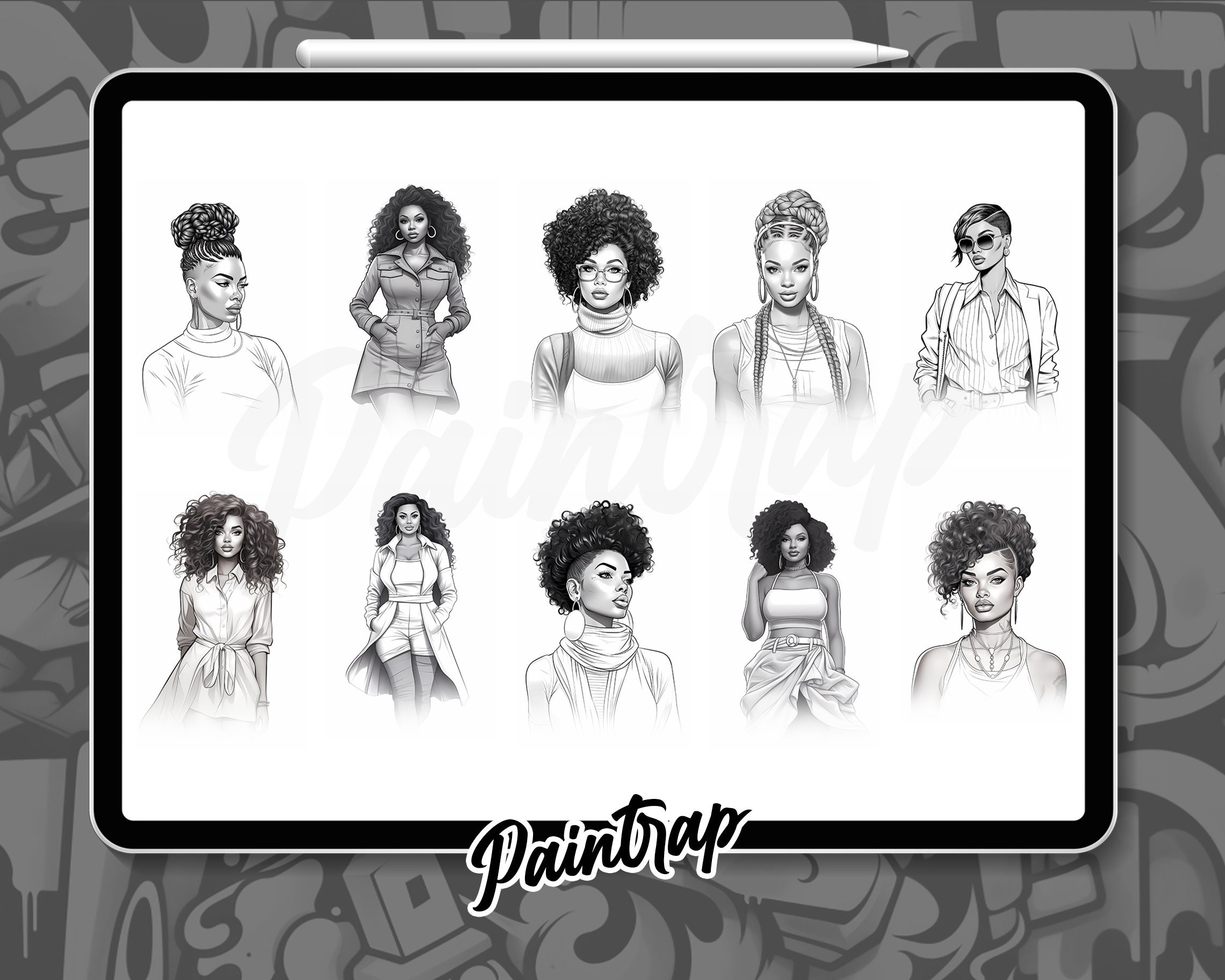 African American Women Stamp Brushes for Procreate 40 Procreate Black Women Stamp Brushes Pack ...