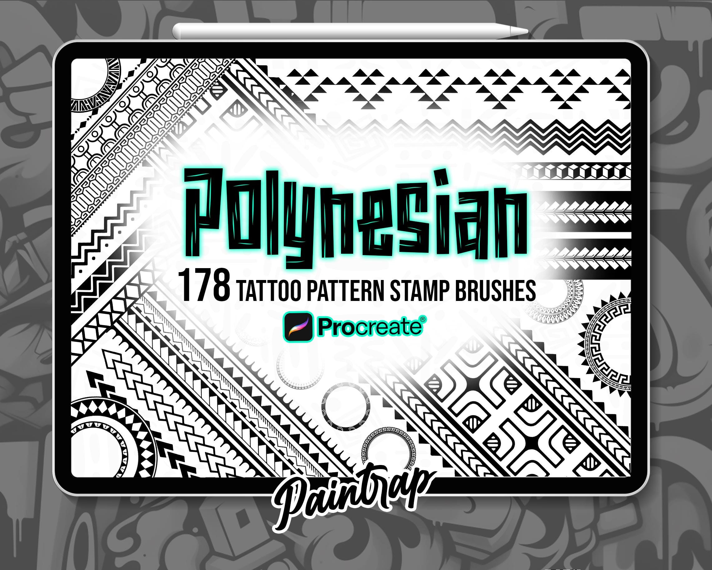 Polynesian Maori Patterns Tattoo Stencils Stamp Brushes for Procreate ...