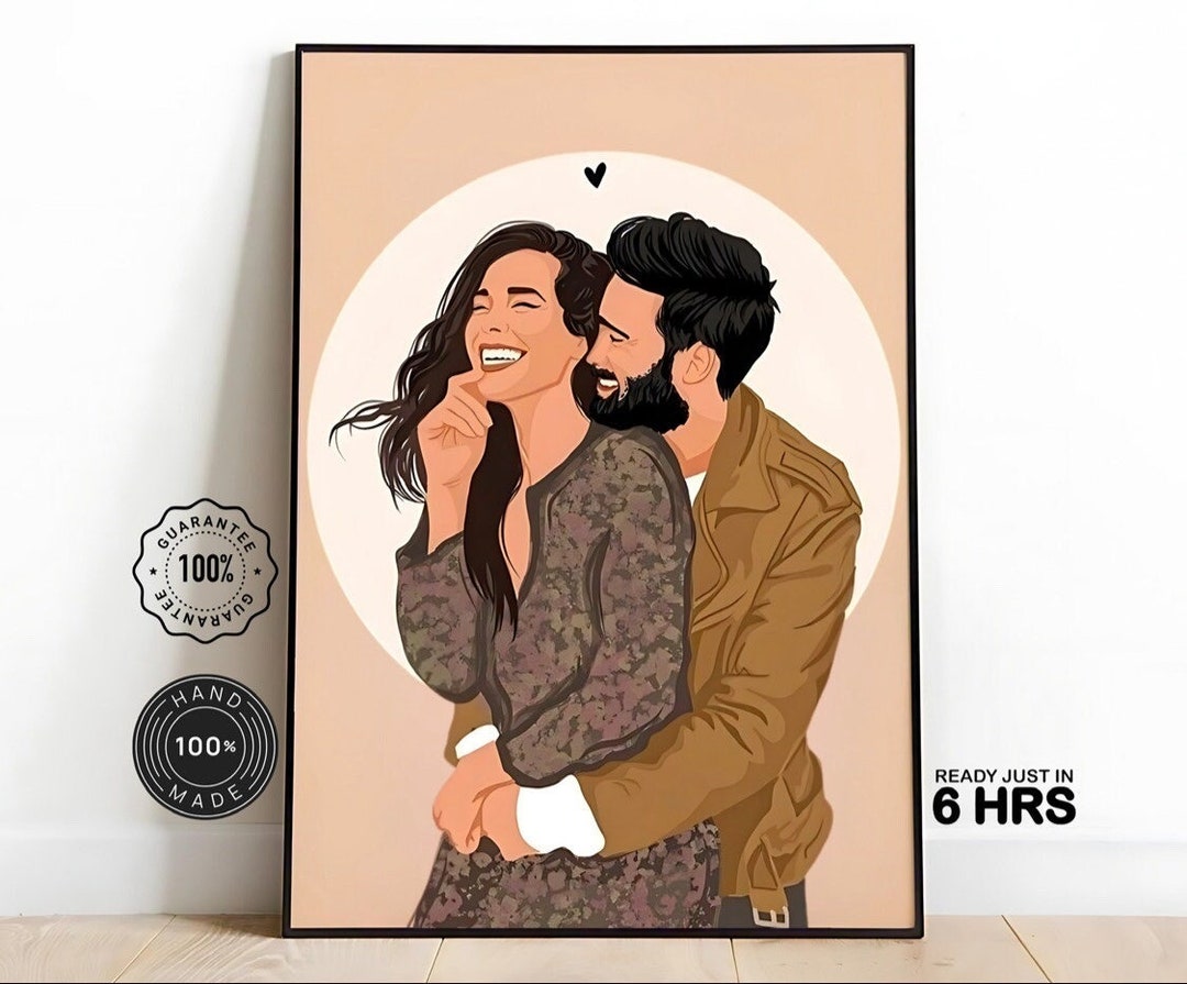 Faceless Portrait, Custom Illustration, Personalised Photo ...