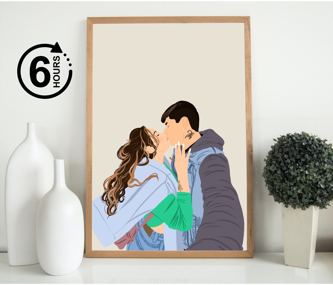 Faceless Portrait, Custom Illustration, Personalised Photo ...