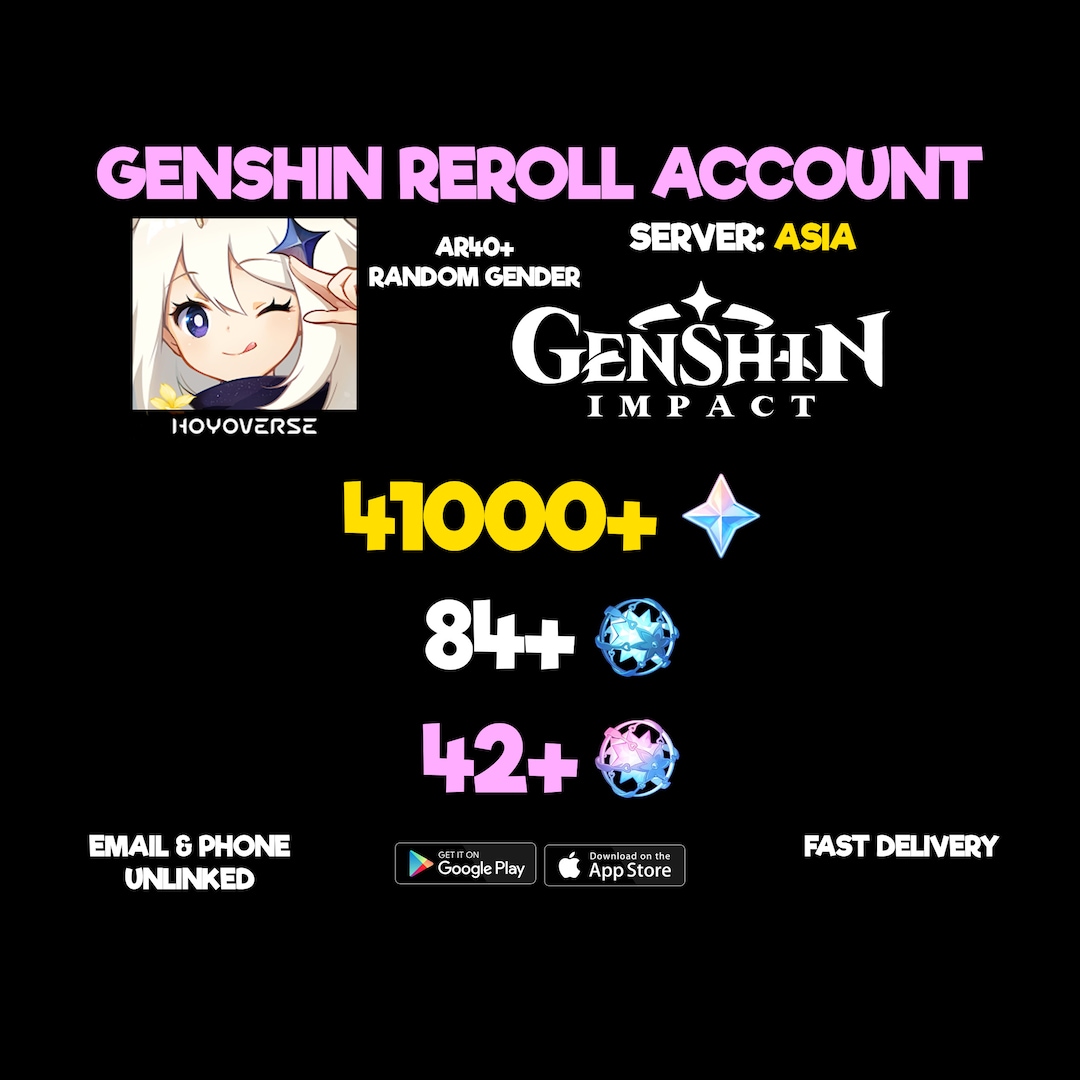 Buy Genshin Impact Reroll Account ASIA ONLY 41000 Primogems Fates ...