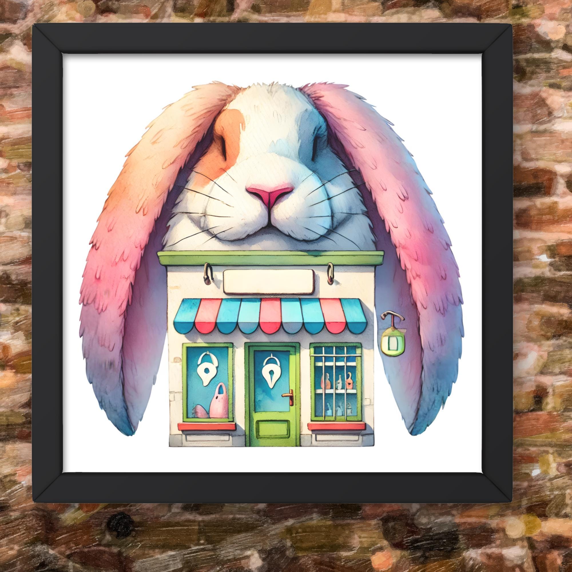 Watercolor Pet Store Clipart, Cute Animal Shop PNG (digital Download ...