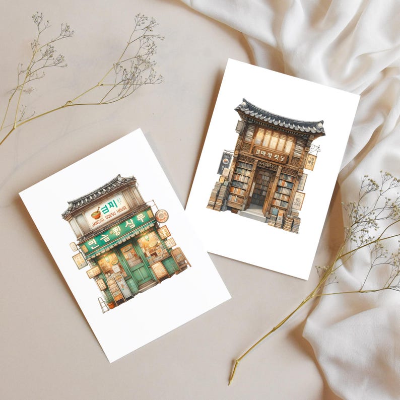 Korean Storefront Shop Set Digital Download - Etsy