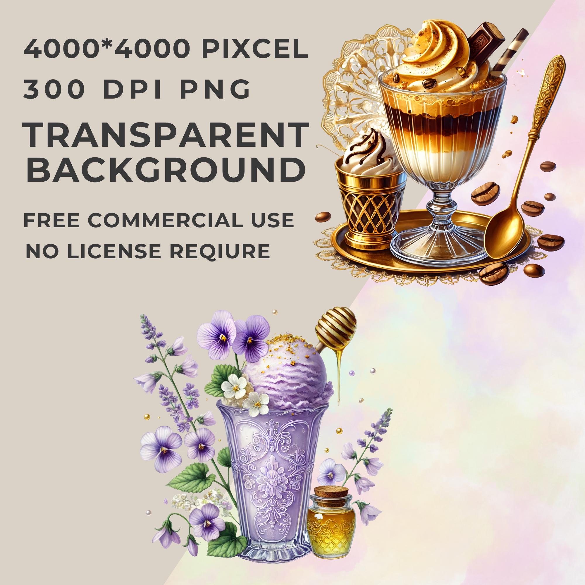15 Ice Cream Soda Float Clipart, Vintage Dessert Illustrations, Sundae ...
