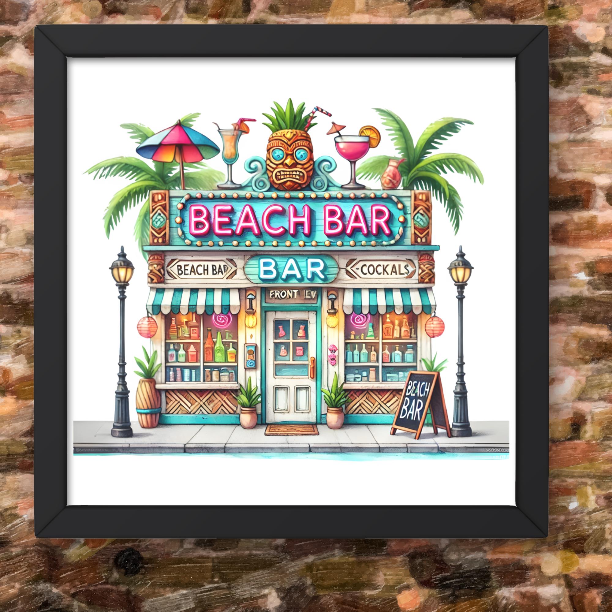 Summer Beach Store Clipart, Retro Beach Shop PNG, Coastal Summer ...