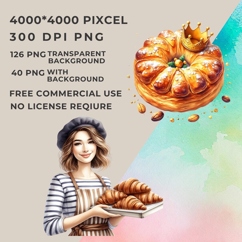 Vintage Bakery Baking Clipart Set - Commercial Use Graphics - Etsy