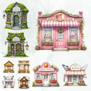 Fairy Shop Clipart Bundle, Fantasy Cottage Graphics (22 Pngs) - Etsy