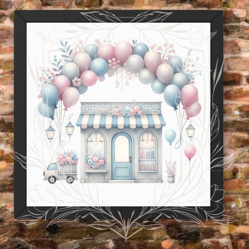 Party Store Clipart Set – Gnome, Mermaid, Carnival Shops (PNG 300 DPI ...