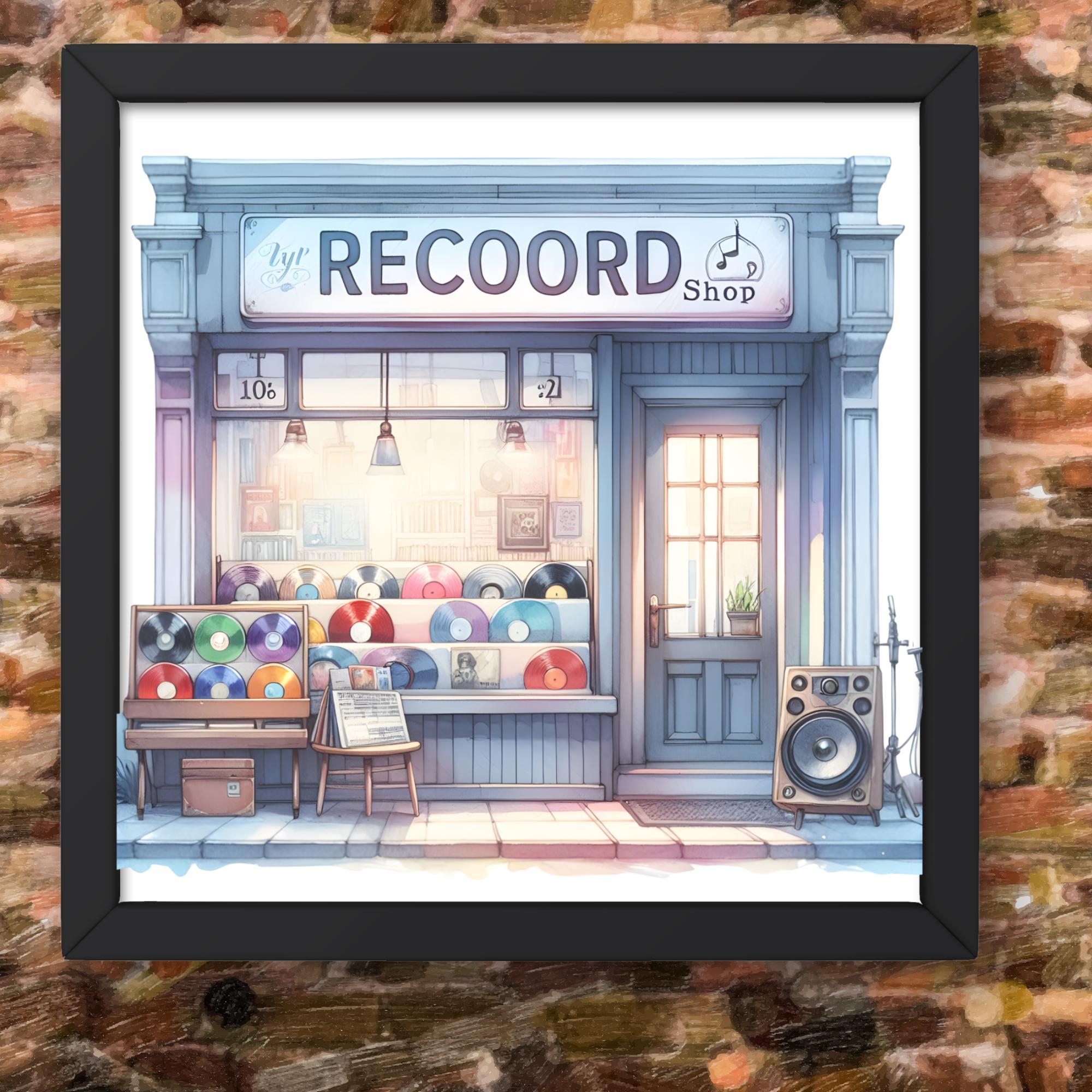Watercolor Music Shop Clipart Bundle | Musical Storefronts PNG ...