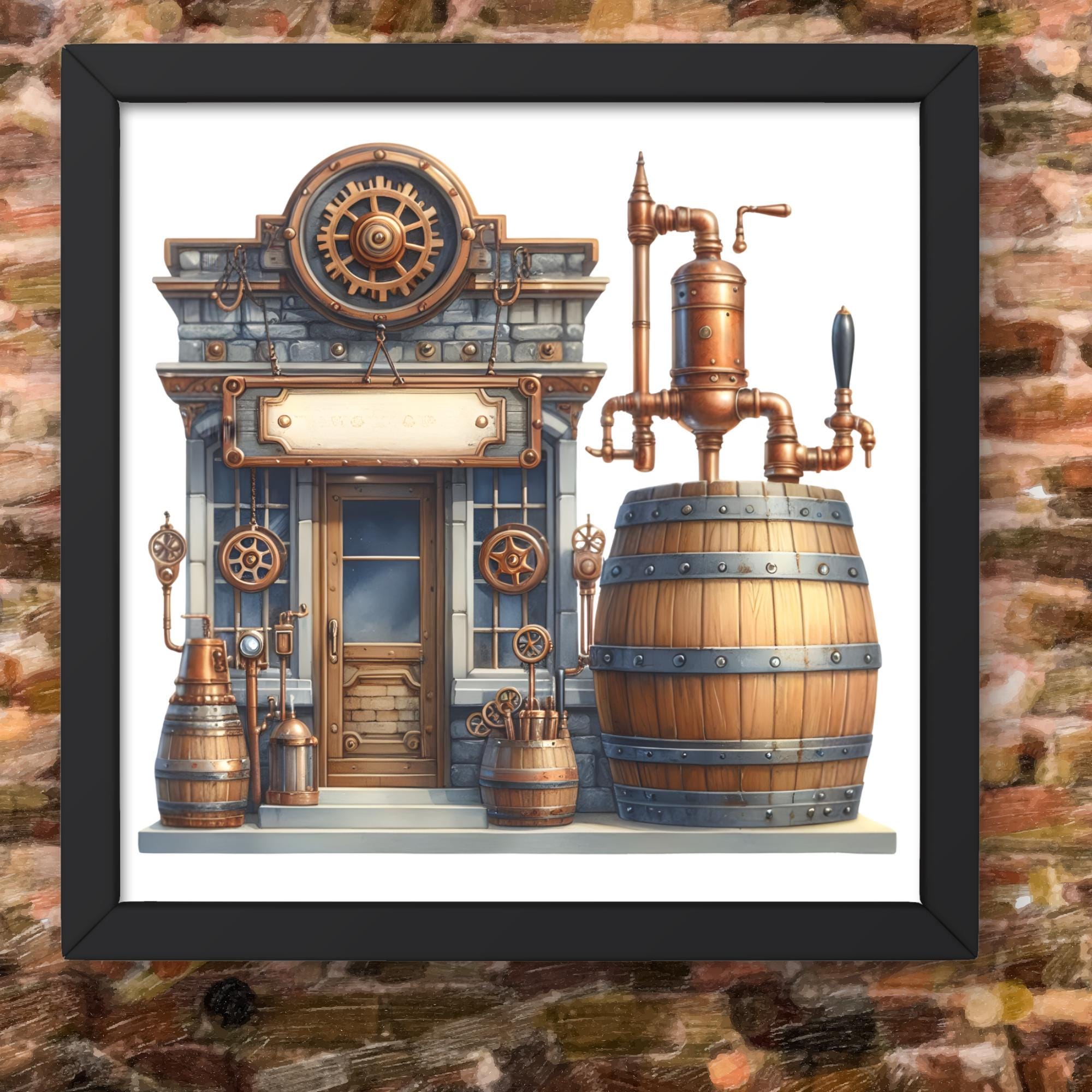 25 Beer Shop Clipart PNG Bundle | Cozy Brewery Bar Illustration Set ...