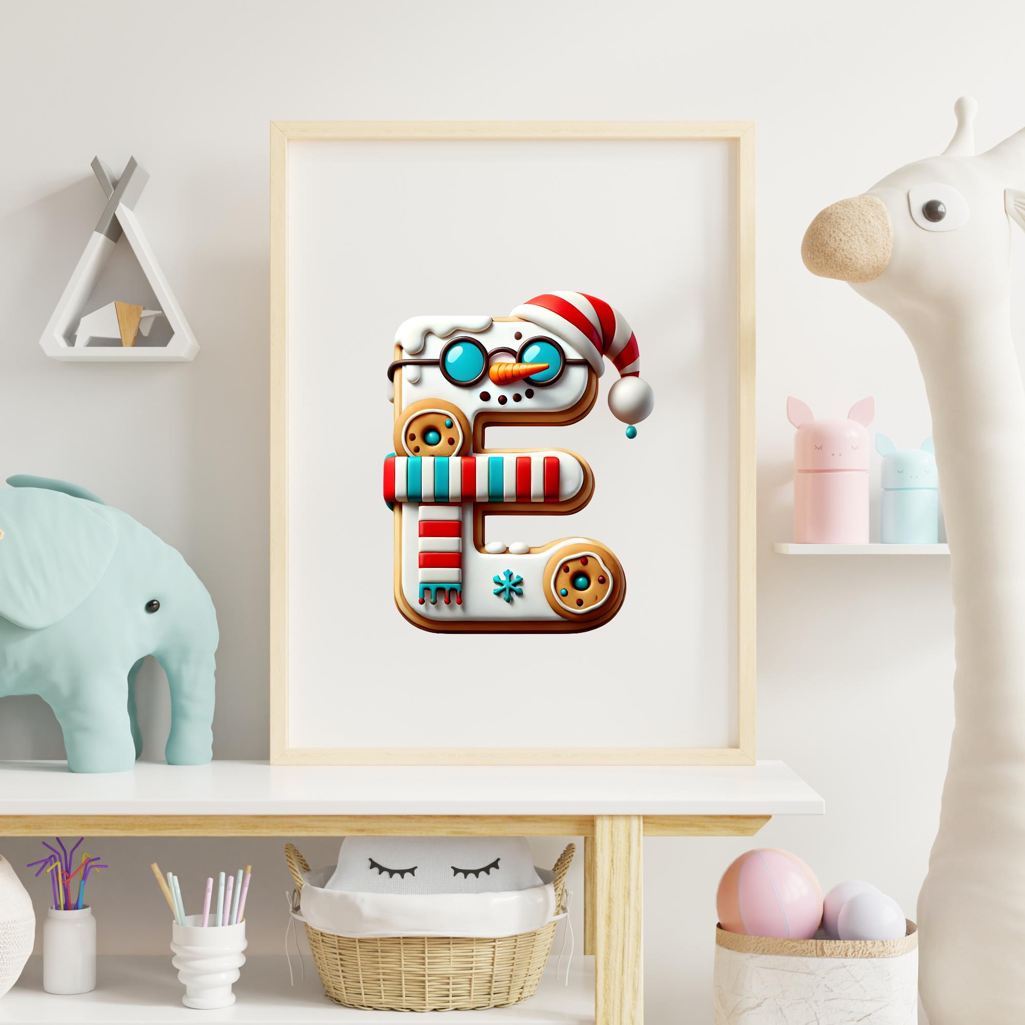 Snowman Alphabet Clipart Set, Winter Christmas Letters (36 PNG Files ...