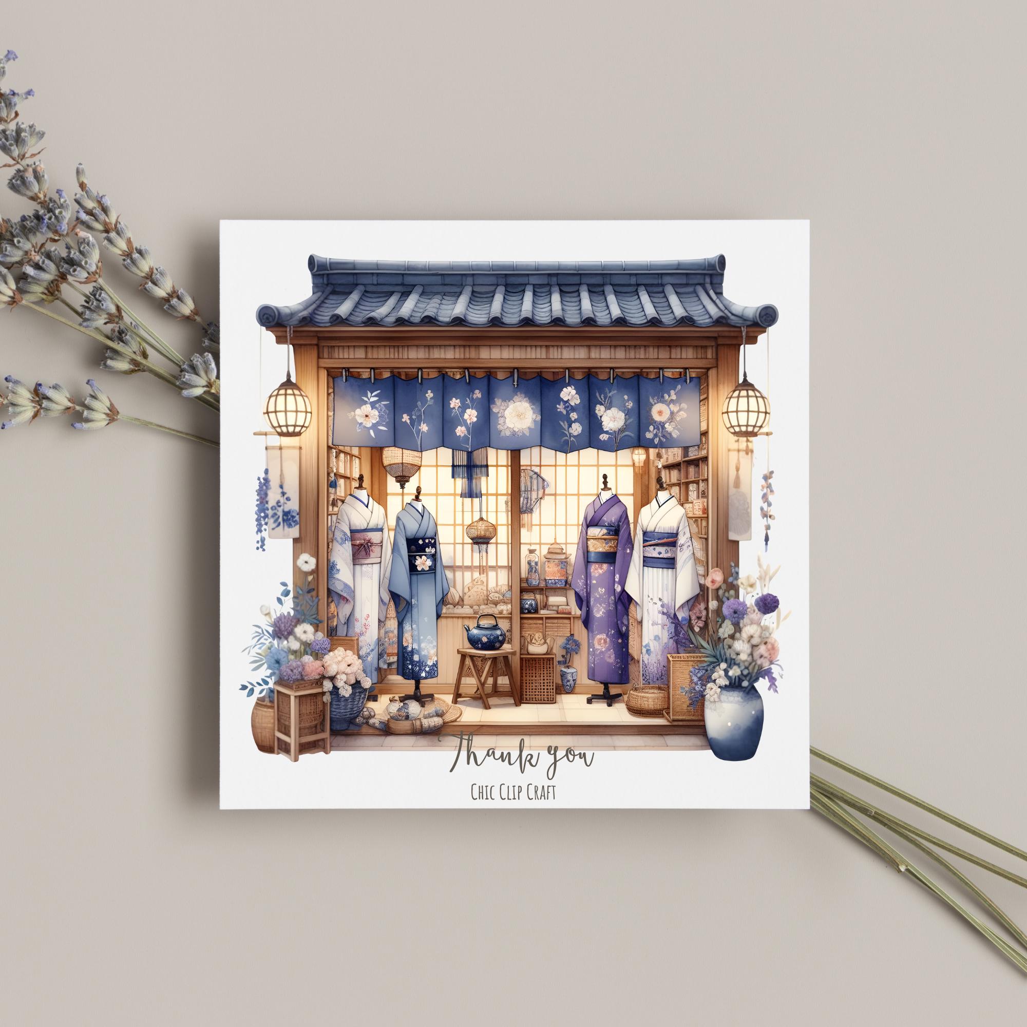 Vintage Japan Storefront Clipart – Retro Asian Market PNG (digital ...