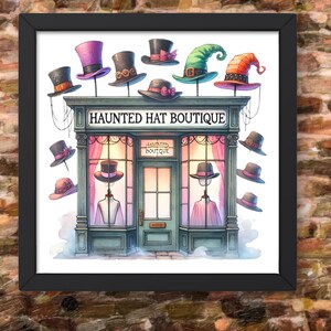 Halloween Shop Clipart Bundle, Spooky Haunted Boutique PNG (commercial ...