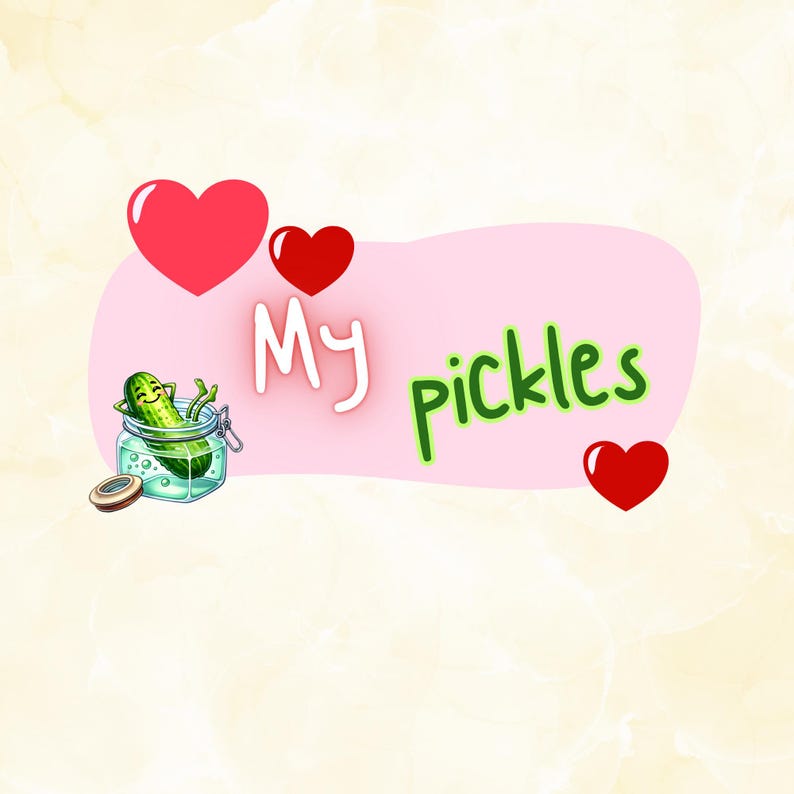 Kawaii Pickle Jar Clipart Bundle – 10 PNG Graphics (digital Download ...