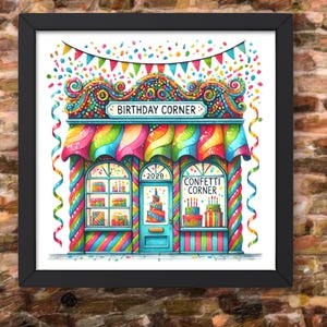 Birthday Shop Clipart Bundle, Party Store Illustrations (digital ...