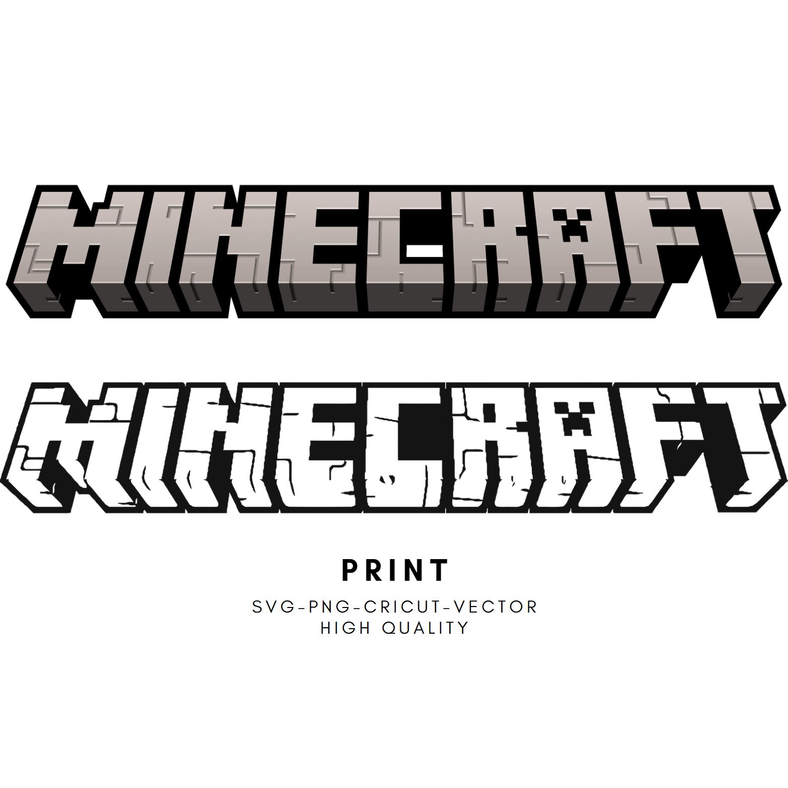 Minecraft SVG PNG Print Decal High Quality Digital File - Etsy