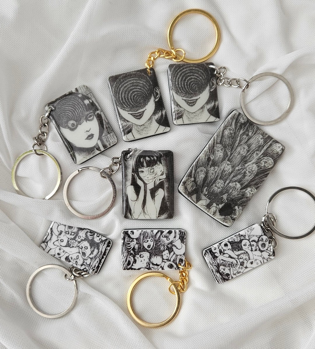 Junji Ito Keychain Horror Manga Inspired Jewelry Glow in the Dark ...