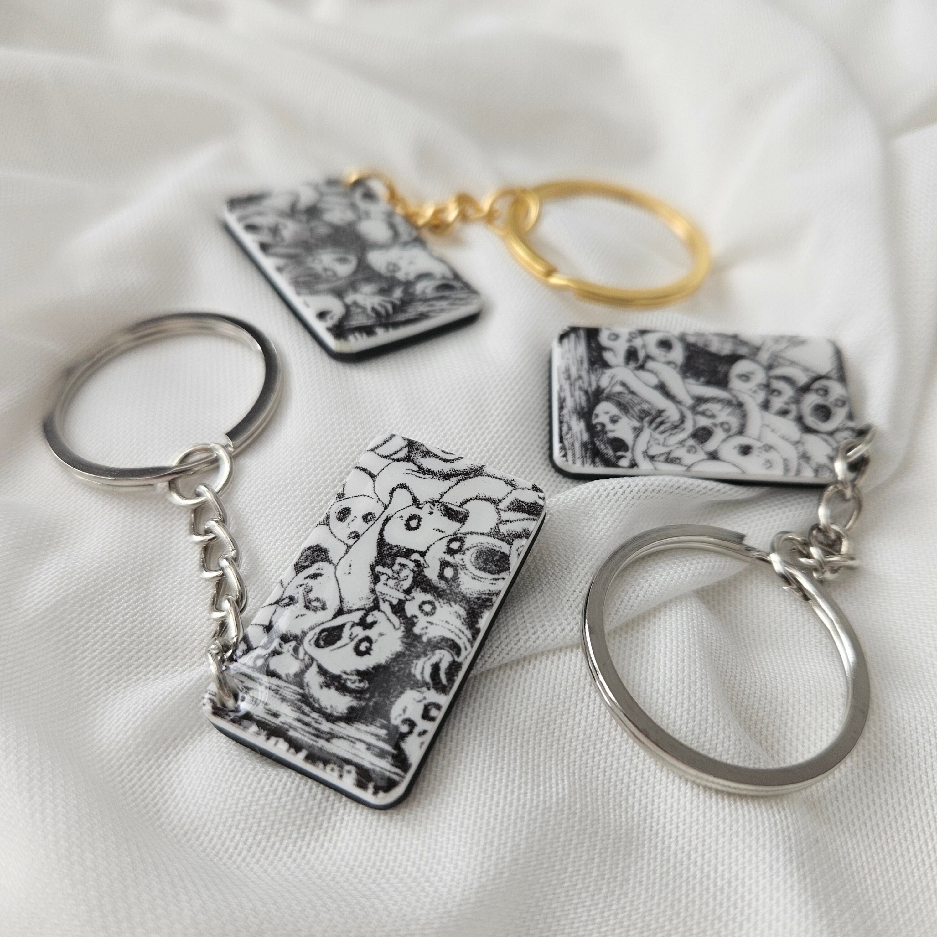 Junji Ito Keychain Horror Manga Inspired Jewelry Glow in the Dark ...