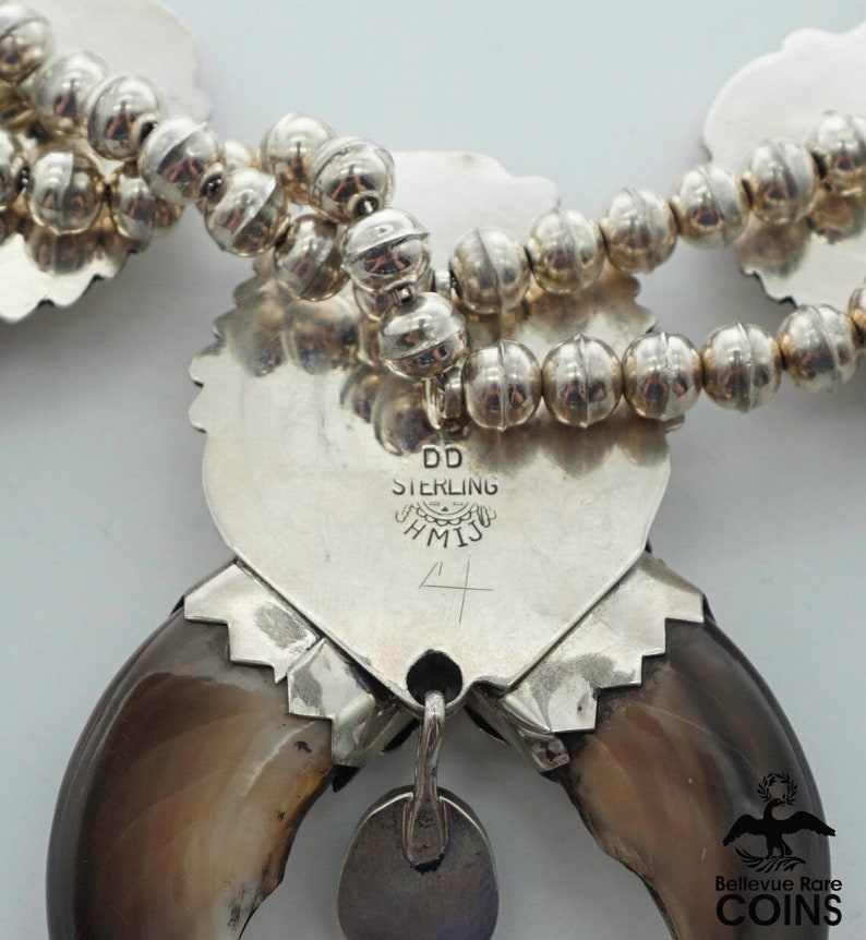 DD HMIJ Gilbert Ortega Native American Sterling Turquoise Red Coral ...