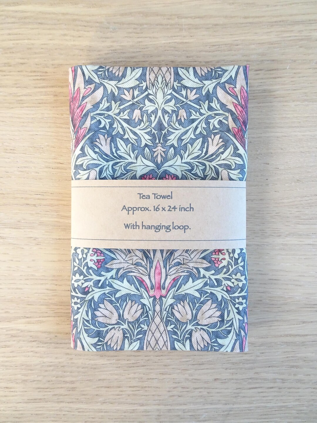 William Morris Tea Towel Handmade in Cotton Fabric With Hanging Loop ...