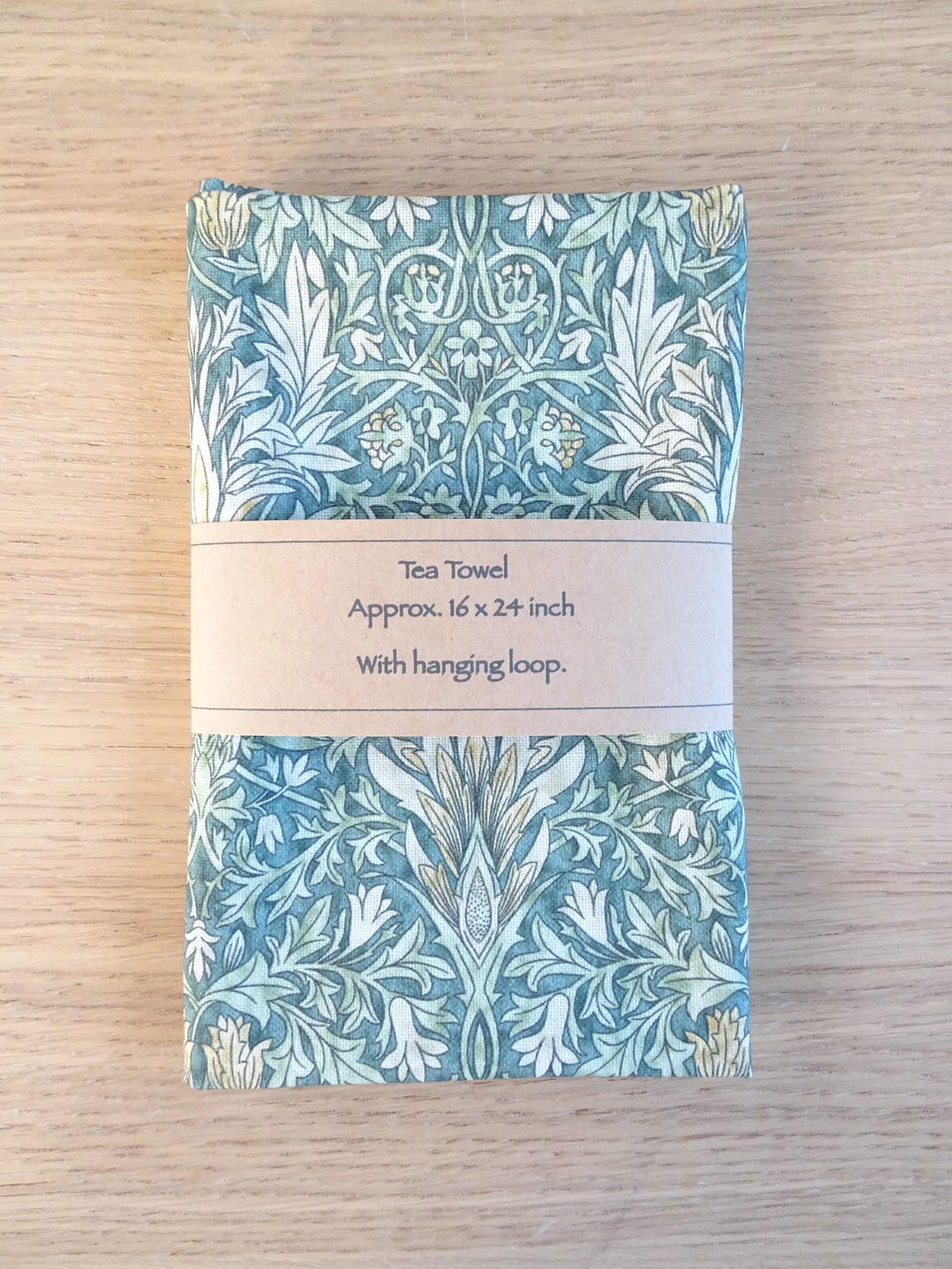 William Morris Tea Towel Handmade in Cotton Fabric With Hanging Loop ...
