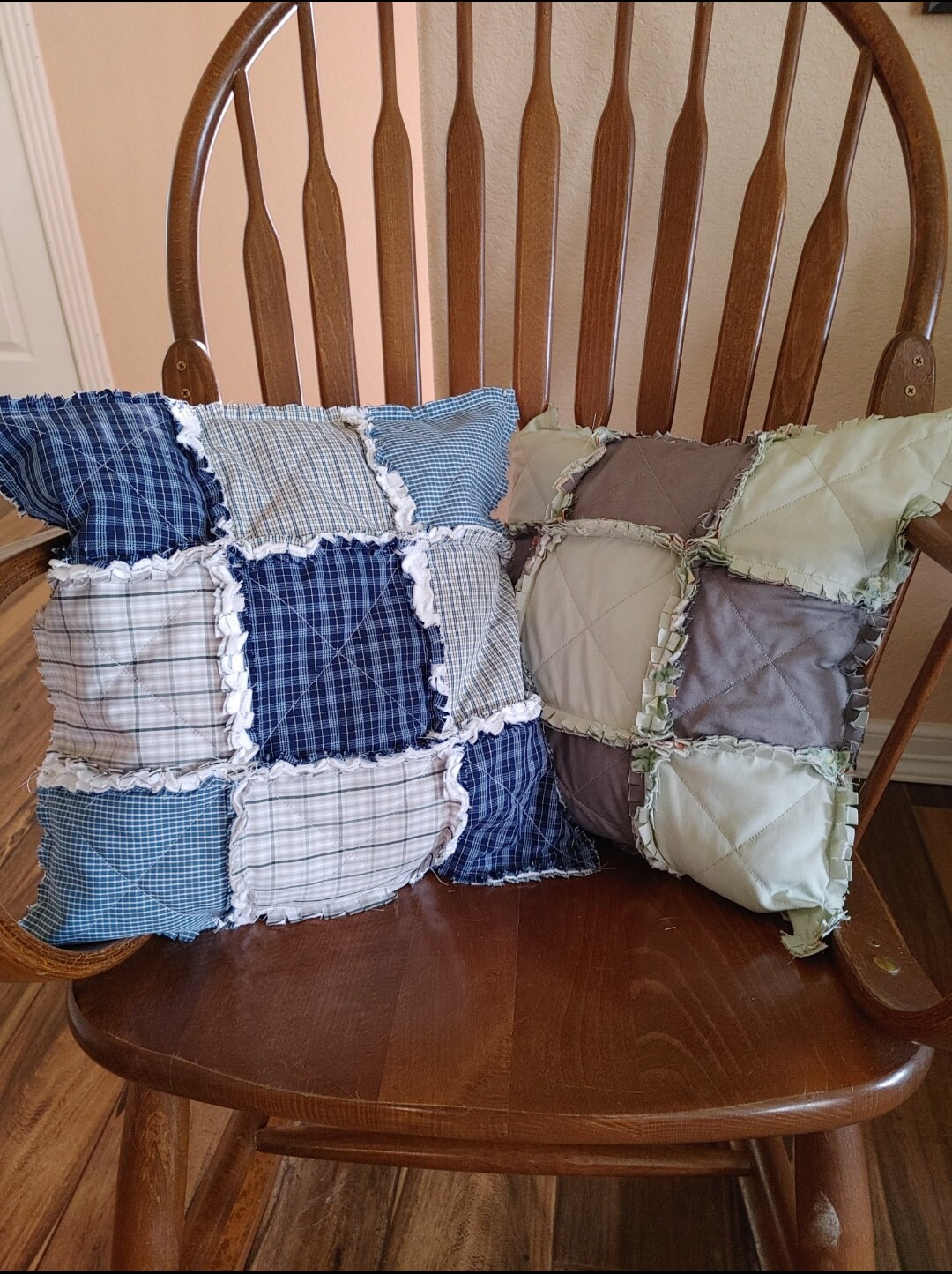 Memory Rag-quilted Pillow - Custom Made From Loved Ones Personal Items ...