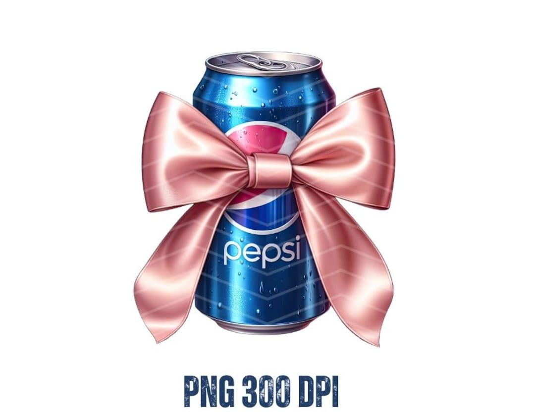 Pepsi Can With Pink Bow Png Instant Digital Download PNG ONLY Png File ...