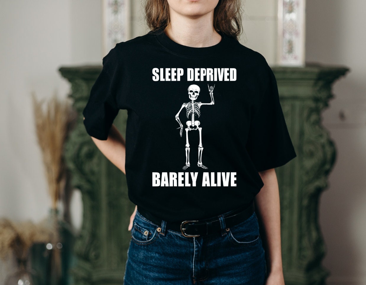 Sleep Deprived Barely Alive Svg Skeletons Halloween Svg Funny
