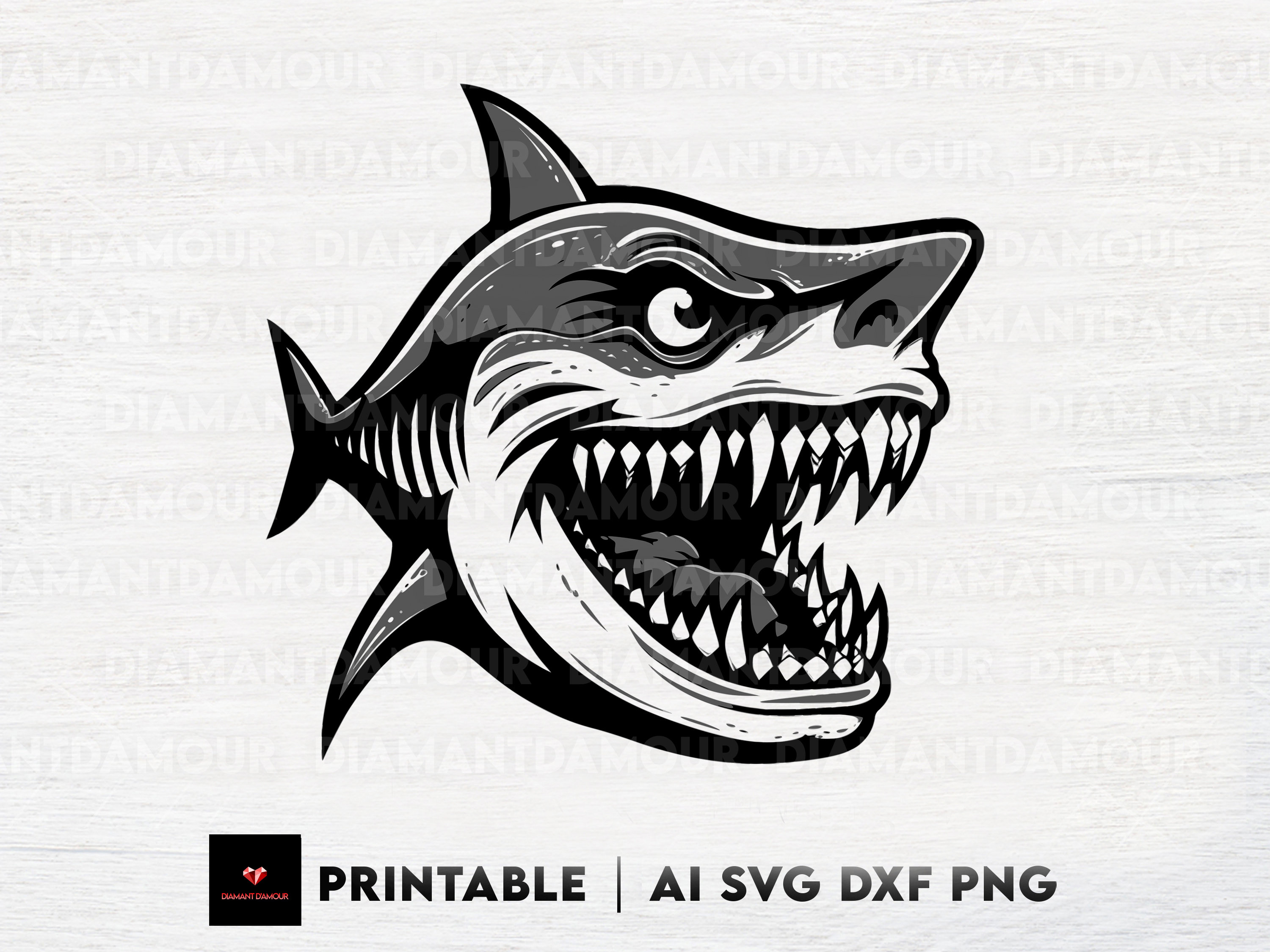 Shark in the Ocean Svg Shark Design Svg Shark Svg Shark - Etsy