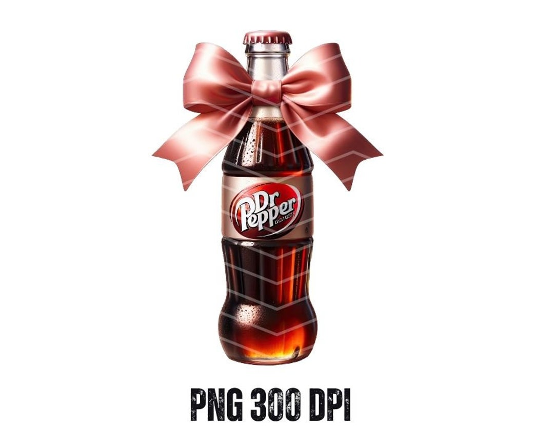 Diet Dr. Pep With Pink Bow Png Instant Digital Download PNG ONLY Png ...