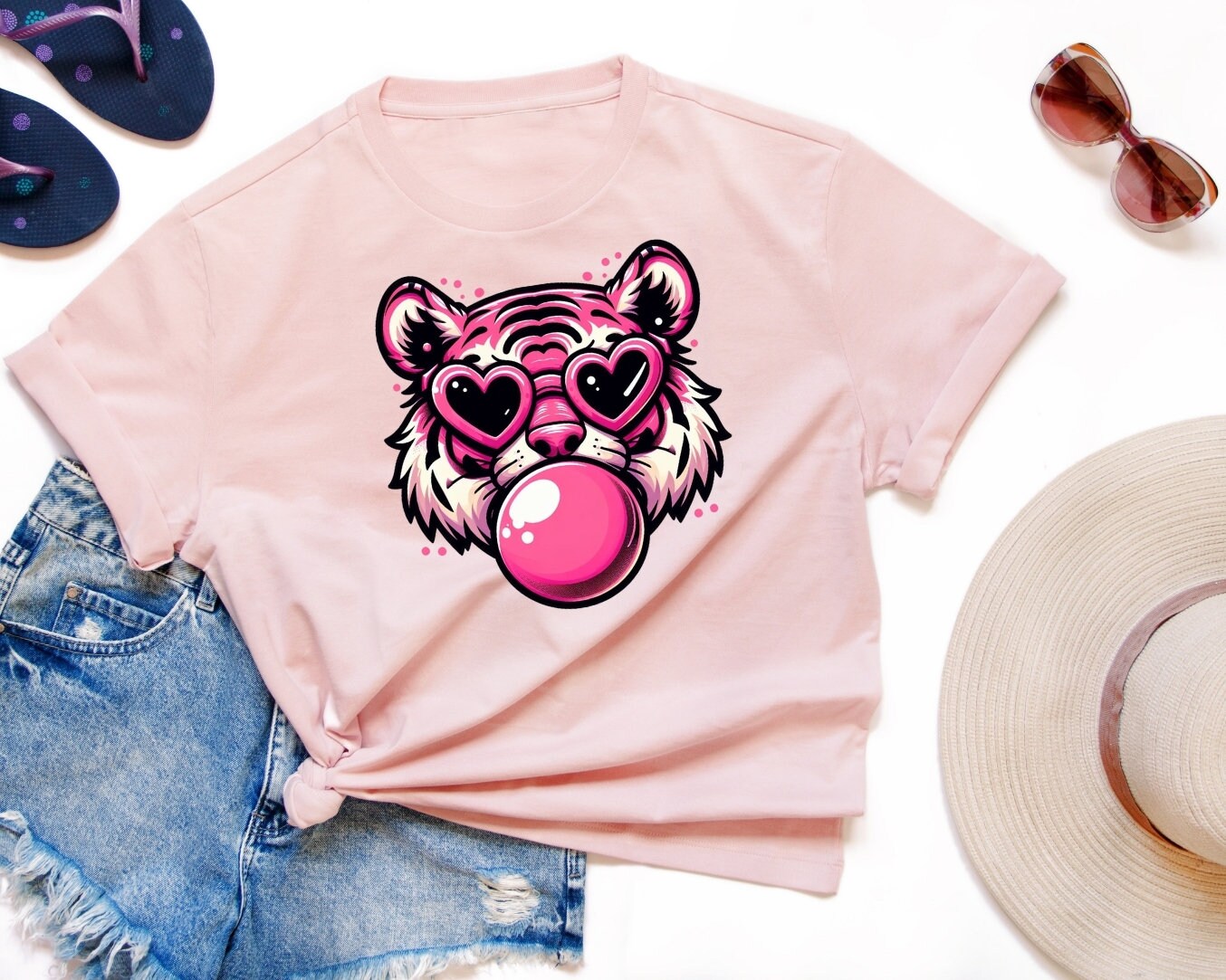 Tiger Blowing Bubble Png Tiger PNG Tigers Mascot Preppy PNG Preppy ...