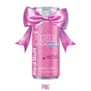 Red Bull Pink Edition With Pink Bow Png Instant Digital Download PNG ...