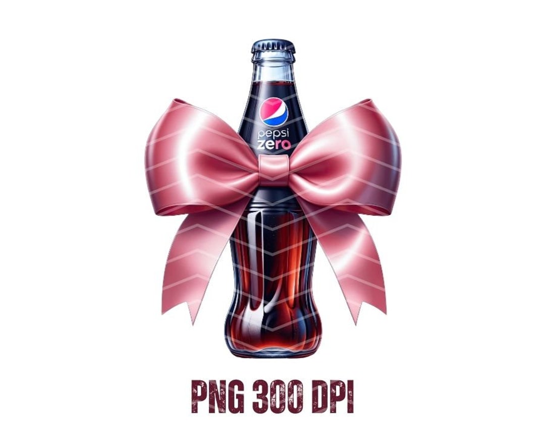 Pepsi Zero With Pink Bow Png Instant Digital Download PNG ONLY Png File ...