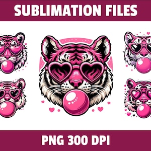 Tiger Blowing Bubble Png Tiger PNG Tigers Mascot Preppy PNG Preppy ...