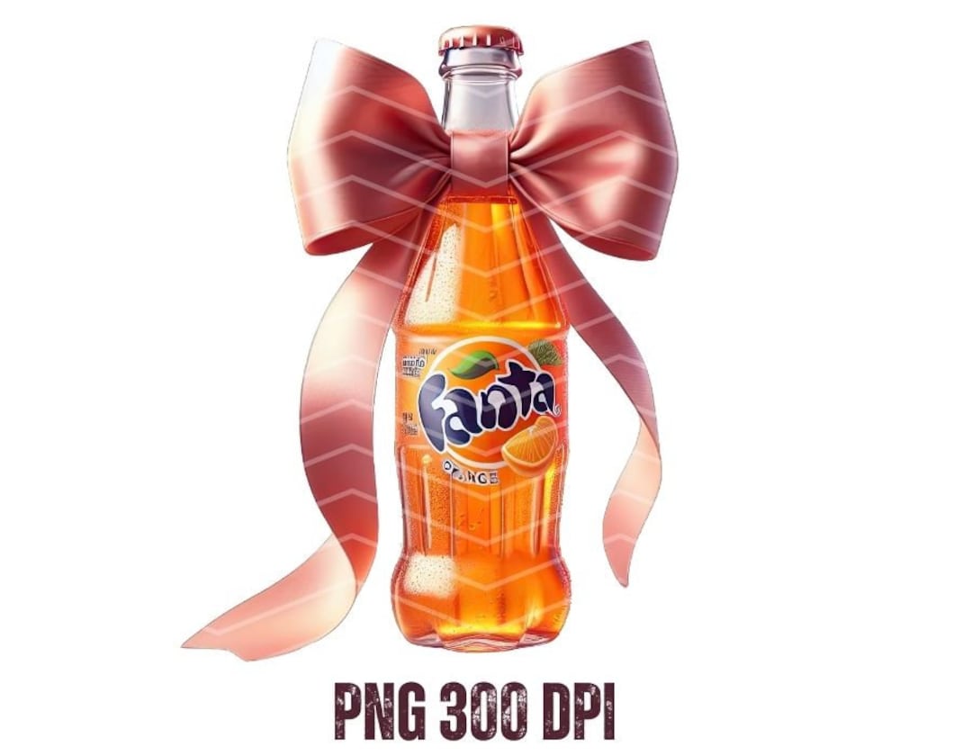 Fanta Orange With Pink Bow Png Instant Digital Download PNG ONLY Png ...