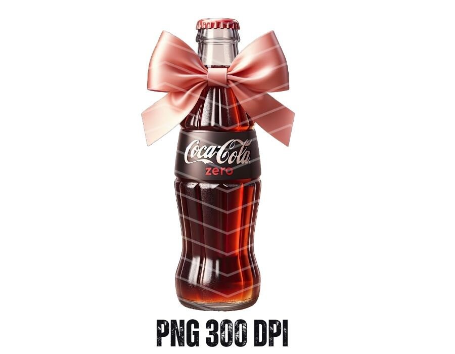 Coke Zero With Pink Bow Png Instant Digital Download PNG ONLY Png File ...