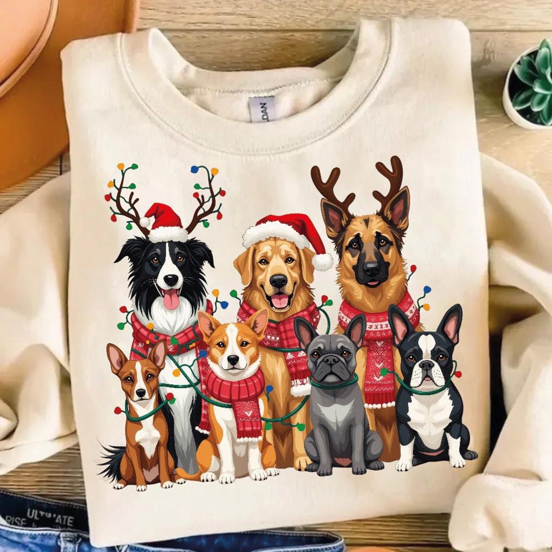 Christmas Dogs Png, Christmas PNG, Dog Png, Dog Lover Png, Holiday Png ...
