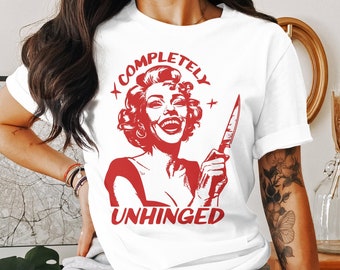 Completely Unhinged Png Svg, Retro Unhinged Girl Png, Trendy Vintage ...