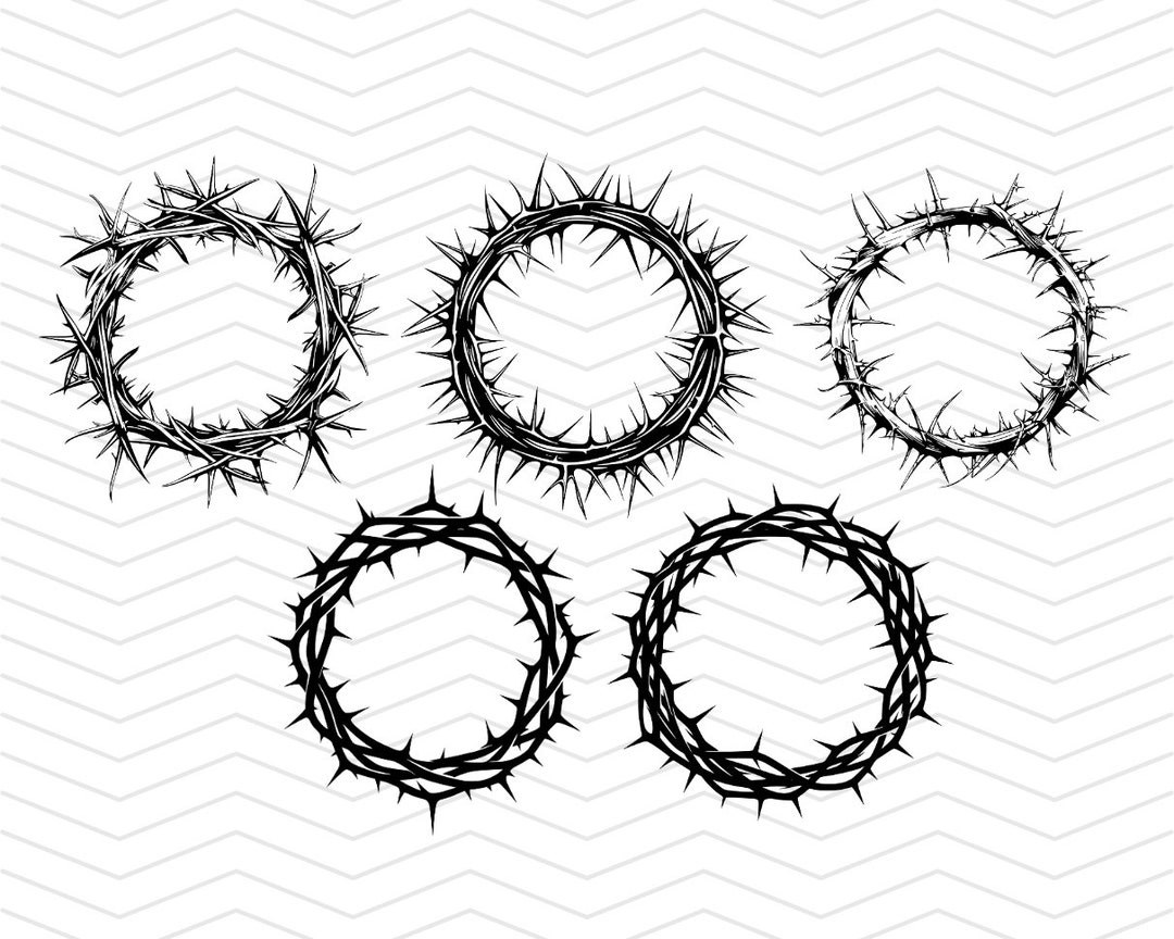 Wreath of Thorns Svg Crown of Thorns Circle Vector Clipart INSTANT ...