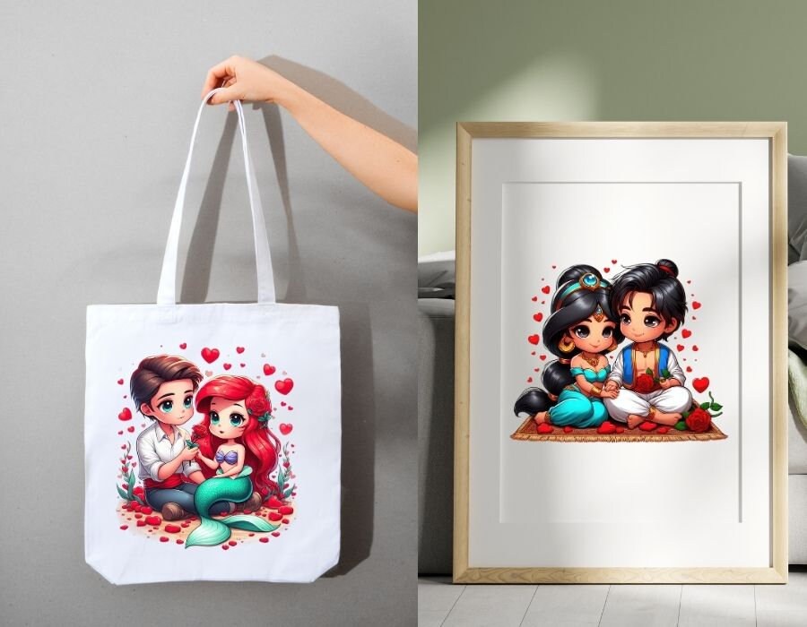 Princess Couple Old School Chola Png Bundle, Spanish Couple Valentine ...