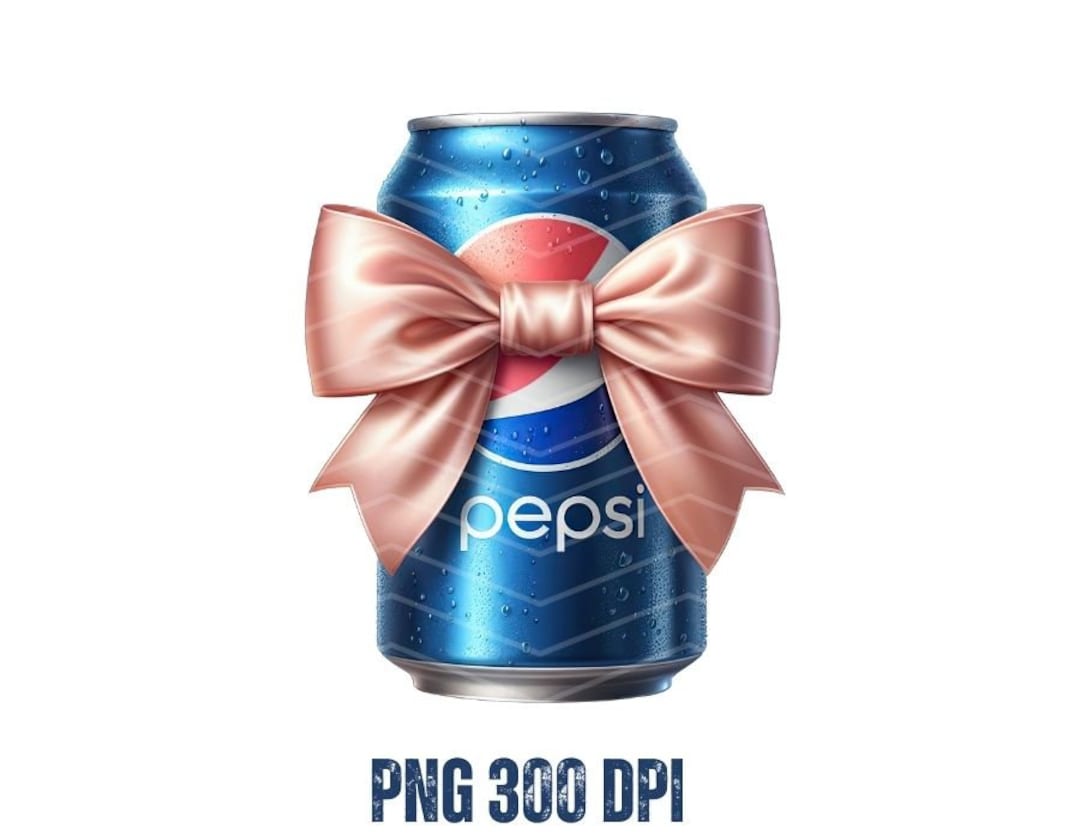 Pepsi Can With Pink Bow Png Instant Digital Download PNG ONLY Png File ...