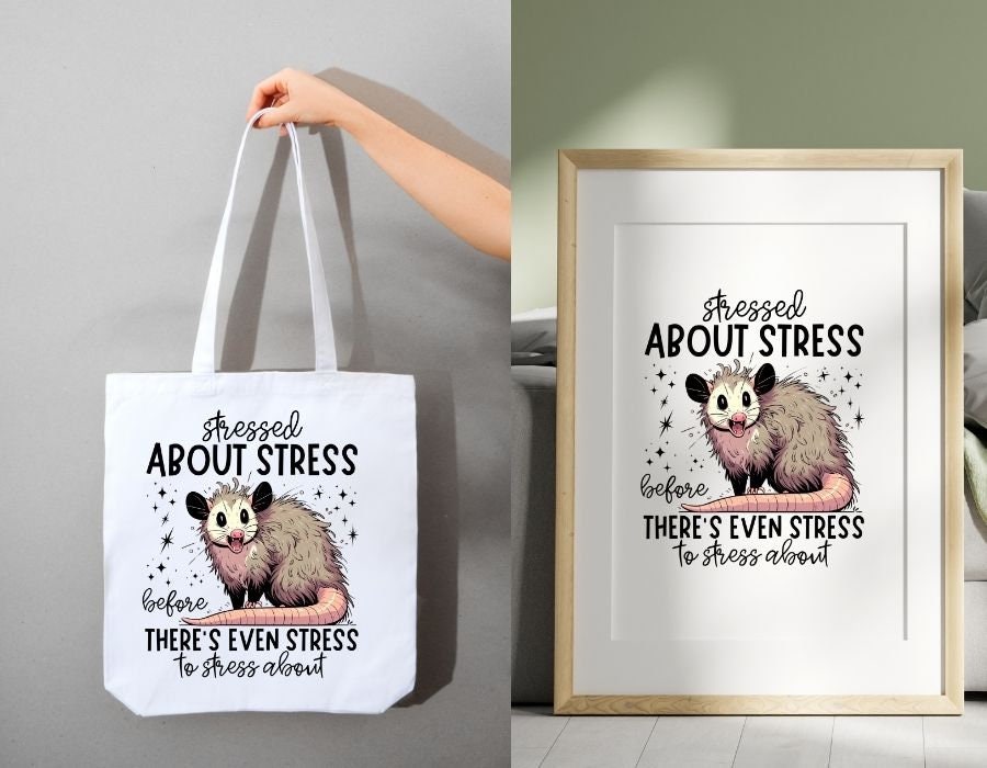 Stressed Opossum Png-funny Sublimation Digital Design Download-snarky ...