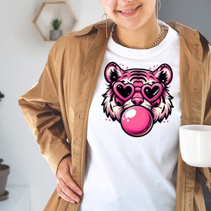 Tiger Blowing Bubble Png Tiger PNG Tigers Mascot Preppy PNG Preppy ...