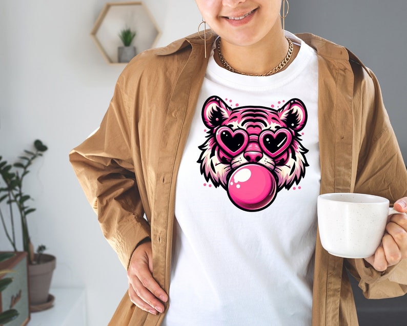 Tiger Blowing Bubble Png Tiger PNG Tigers Mascot Preppy PNG Preppy ...