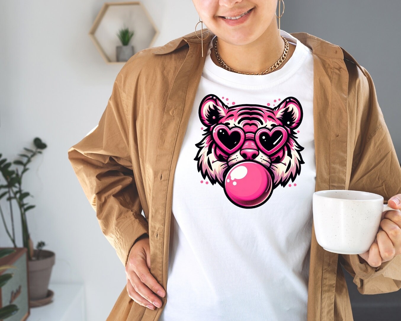 Tiger Blowing Bubble Png Tiger PNG Tigers Mascot Preppy PNG Preppy ...