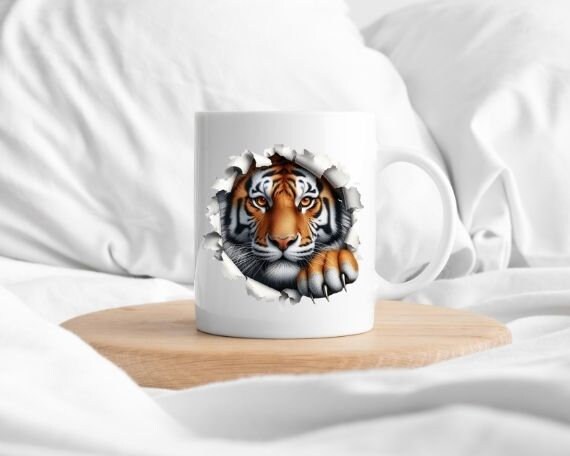 Watercolor Tiger Scratch PNG DTG Printing Instant Download T-shirt ...