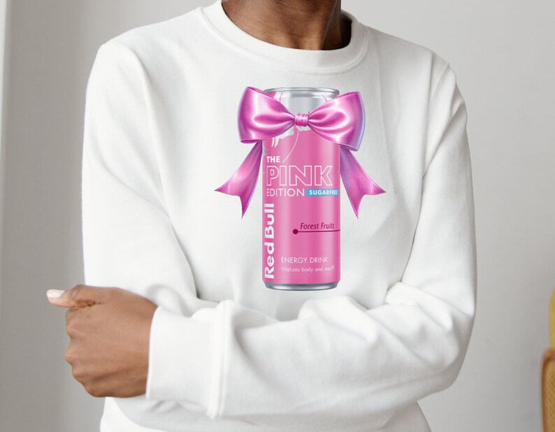 Red Bull Pink Edition With Pink Bow Png Instant Digital Download PNG ...