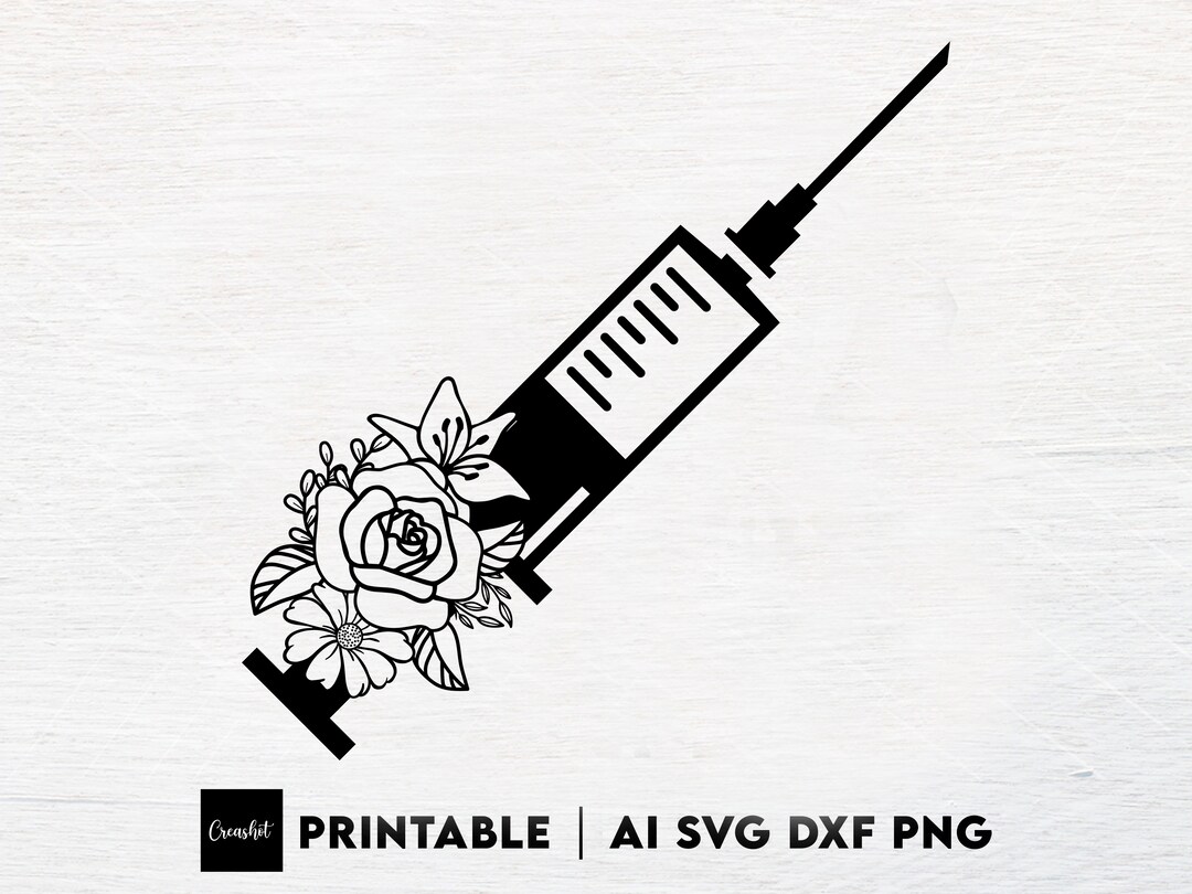 Syringe Svg. Vector Cut File for Cricut Silhouette Pdf Png - Etsy