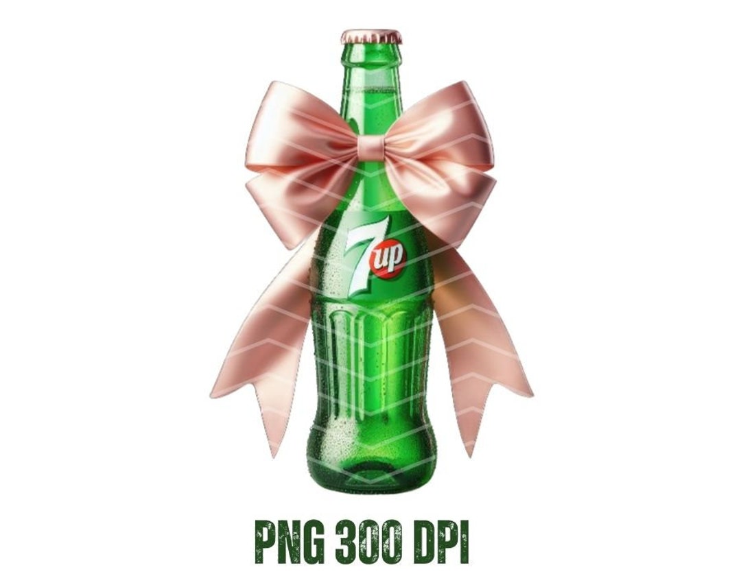 7UP With Pink Bow Png Instant Digital Download PNG ONLY Png File ...