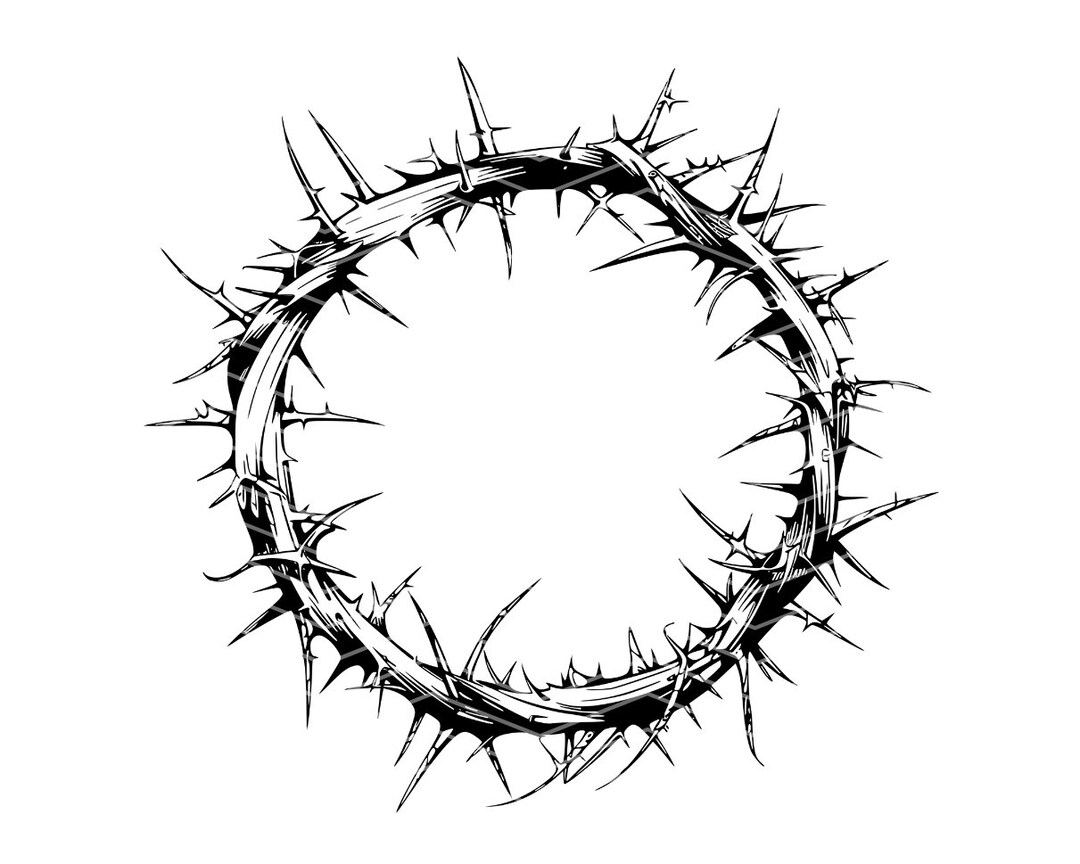 Wreath of Thorns Svg Crown of Thorns Circle Vector Clipart INSTANT ...